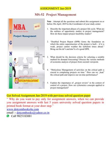 Ms 52 Ignou Assignment 2018 Pdf