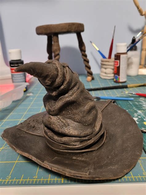 Clay Sorting Hat Pencil Holder On Stool Harry Potter 18 Steps With