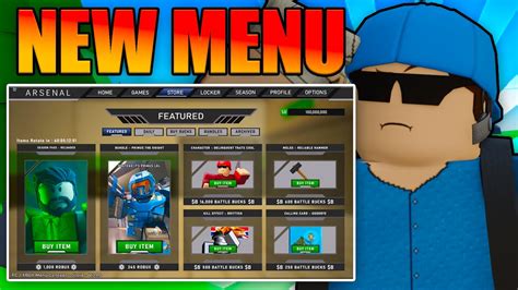 Arsenal New Menu Ui Roblox Arsenal Youtube