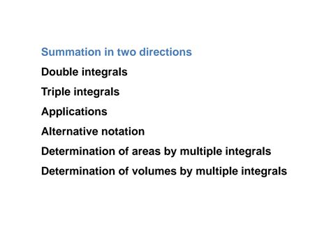 Solution Integral Calculus Multiple Integrals Notes And Sample