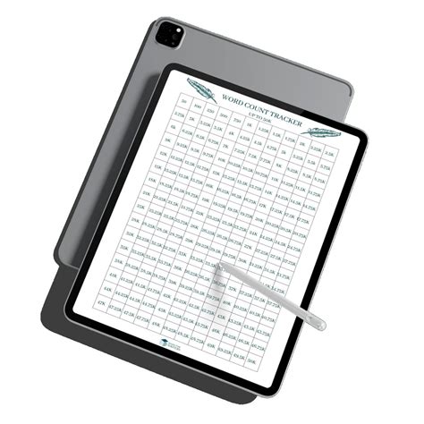 Daily Word Count Tracker Word Count Tracker Novel Word Count Tracker