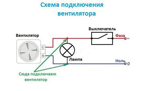 Схема подключения вентилятора вытяжки в ванной