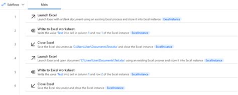 my pad flow has to open and close an excel file several times this