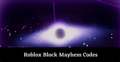Block Mayhem Codes Roblox 2023 Working Freebies