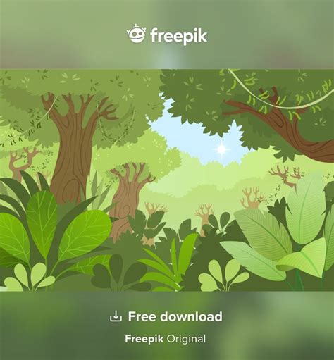 만화 정글 배경 무료 벡터 배경 만화 배경 벽화