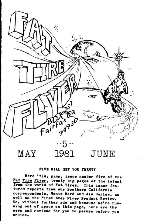 Fat Tire Flyer Issue 5 Charlie Kelly Mtb Pioneer