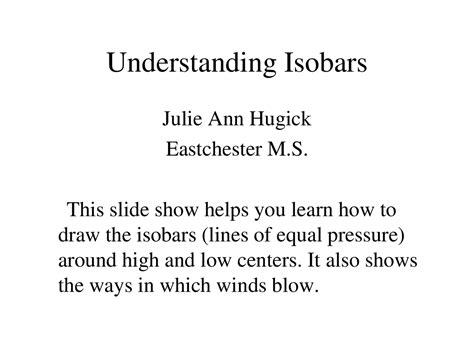 Understanding Isobars Earth2class Exercises Earth Sciences Docsity