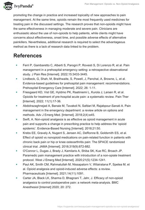 Pain Management Opioids Vs Non Opioid Analgesics 1650 Words