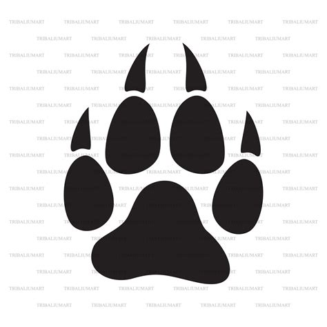 Celtic Wolf Paw Print