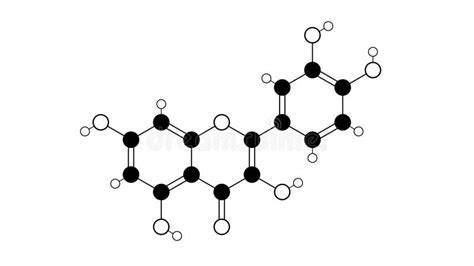 Quercetin Molecular Structure 3d Model Molecule Plant Flavonol