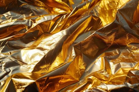 Premium Photo Gold Metallic Foil Texture Smooth Gold Metal Texture Gold Metallic Texture