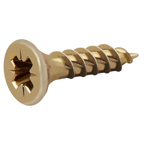 Turbodrive Pozidriv Yellow Passivated Steel Screw Dia 4mm L 16mm