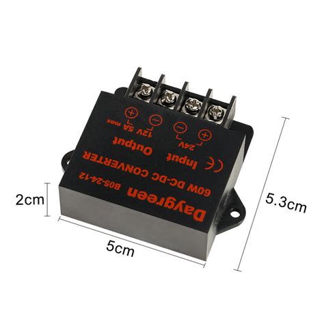 차량용 led 스텝 다운 dc 컨버터 전압 조정기 감속기 24v ~ 12v 5a dc 컨버터 조정기 파워 벅 모듈