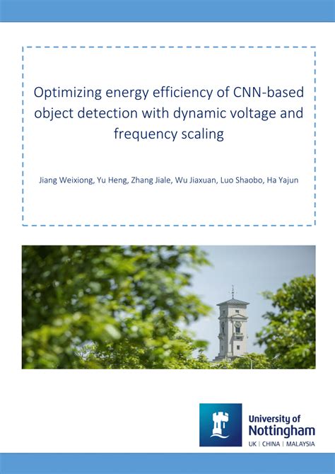 Pdf Optimizing Energy Efficiency Of Cnn Based Object Detection With