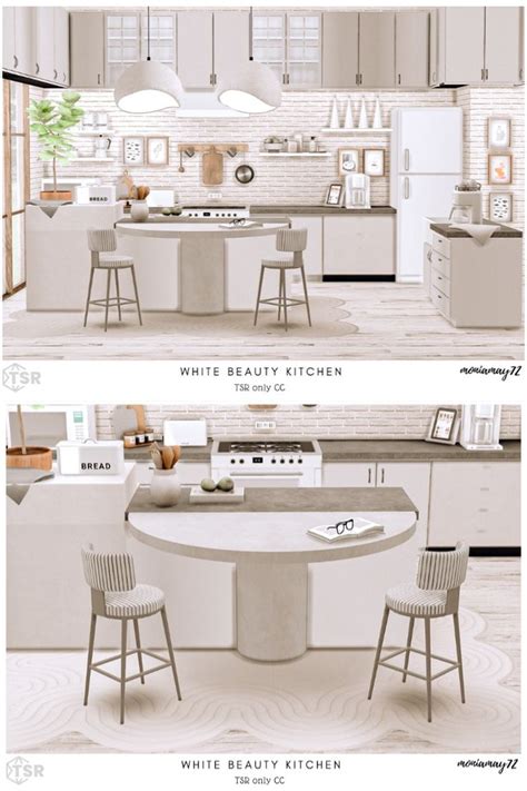 The Sims 4 Cozy Soft Modern Kitchen Custom Content Mods The Sims 4