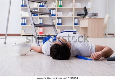 Worker After Falling Height Unsafe Behavior Stock Photo 657831814 Shutterstock