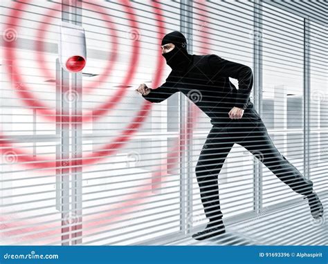 Alarme Pour Voler Un Voleur Photo Stock Image Du Crainte Danger