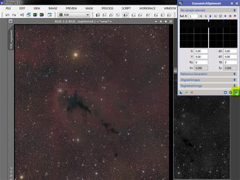 Pixinsight入门到精通 第二章 堆叠 第九节 Dynamicalignment 星空π对