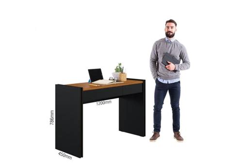 Escrivaninha 1 Gaveta 120cm Smart Colibri Noce Milano Em Promoção é No