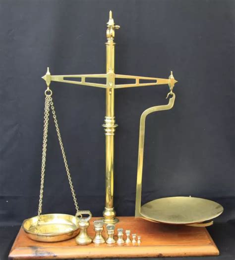 Antique Class 1 2lb Beam Scale By Parnall And Son With 7 Brass Bell