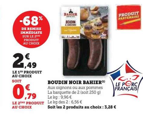 Promo Boudin Noir Bahier Chez Hyper U ICatalogue Fr