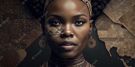 Premium Photo A Traditional African Girl Showcasing Her Blackwork