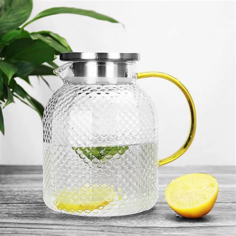 Buy 1000ml 1500ml Hammer Grain High Borosilicate Glass Tea Water