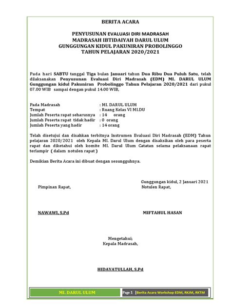 Lampiran 6 Berita Acara Workshop Edm Oke Pdf