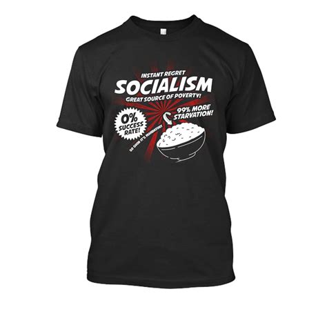 Socialismo De Arrependimento Instantâneo Nova Camiseta Masculina