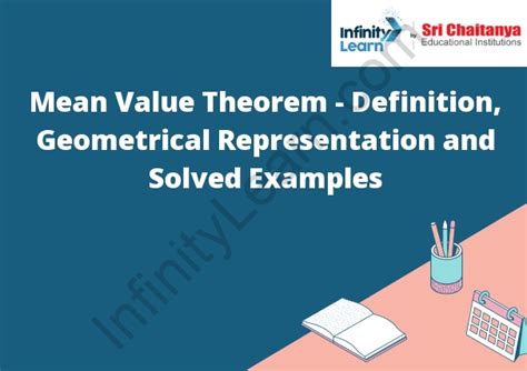 Mean Value Theorem Definition Geometrical Representation And Solved Examples Infinity Learn