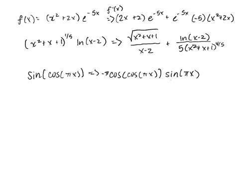 solved calculate the derivative of the given functions you do not