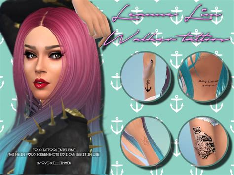 Leanne Lim Walker Tattoo Set The Sims 4 Catalog