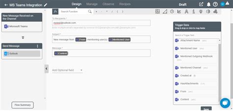 Microsoft Team Data Mapping Connect Ipaas