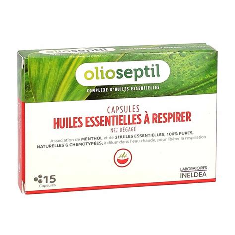 Olioseptil Capsules Huiles Essentielles à Respirer boite de 15