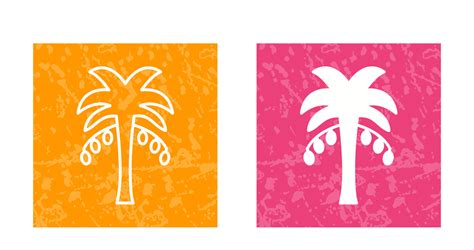 Coconut Trees Vector Icon 24424598 Vector Art At Vecteezy