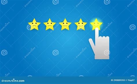 5 Stars Rating Review High Quality And Good Business Reputation Customer Feedback Or Credit
