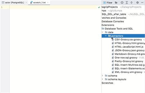 Data Extractors Intellij Idea