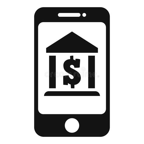 Online Bank Icon Simple Vector Mobile Payment Stock Vector