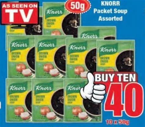 Knorr Packet Soup Assorted 10 X 50g Offer At Boxer