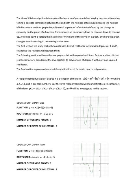 Polynomials Investigation Mathematical Methods Year 11 Sace Thinkswap