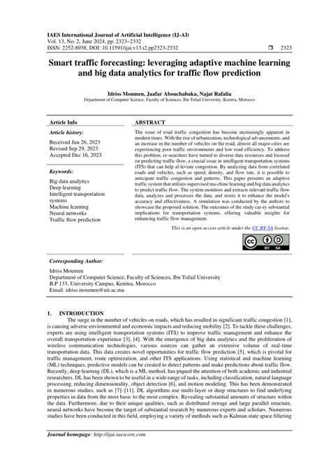 Pdf Smart Traffic Forecasting Leveraging Adaptive Machine Learning