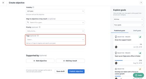 Add A Tag To A Goal Lattice Help Center