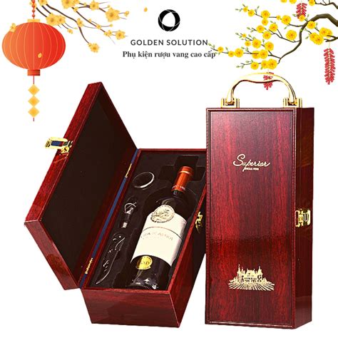 Mua Hộp Rượu Vang Hộp Đựng Rượu Vang Gỗ Sơn Mài Đơn Gds Quà Tặng Cao