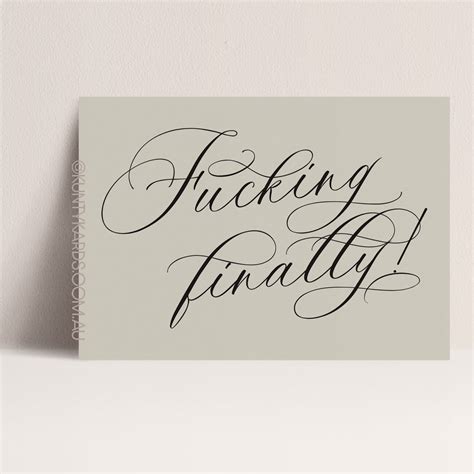 Fucking Finally Congratulations Greeting Card Kunty Kards Perth Wa