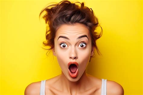 Premium Photo Female Hipster Model Makes Funny Face Crosses Eyes And