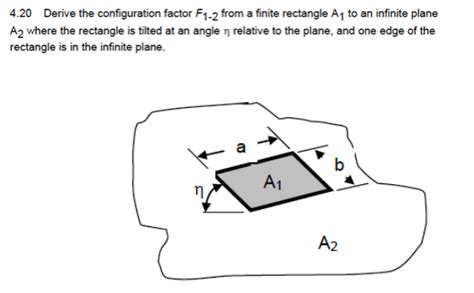solved 4 20 derive the configuration factor f1 2 from a