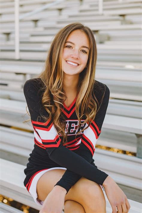 Cheerleading Bleacher Photo Ideas Cheer Picture Poses Girl Senior