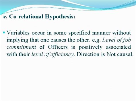 Research Methods Lecture 07 Hypothesis Testing And Characteristics