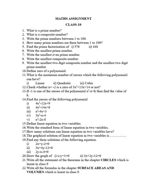 10 Maths Pdf Teaching Methods And Materials