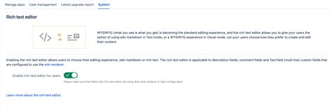 Rich Text Editing Administering Jira Applications Data Center 106
